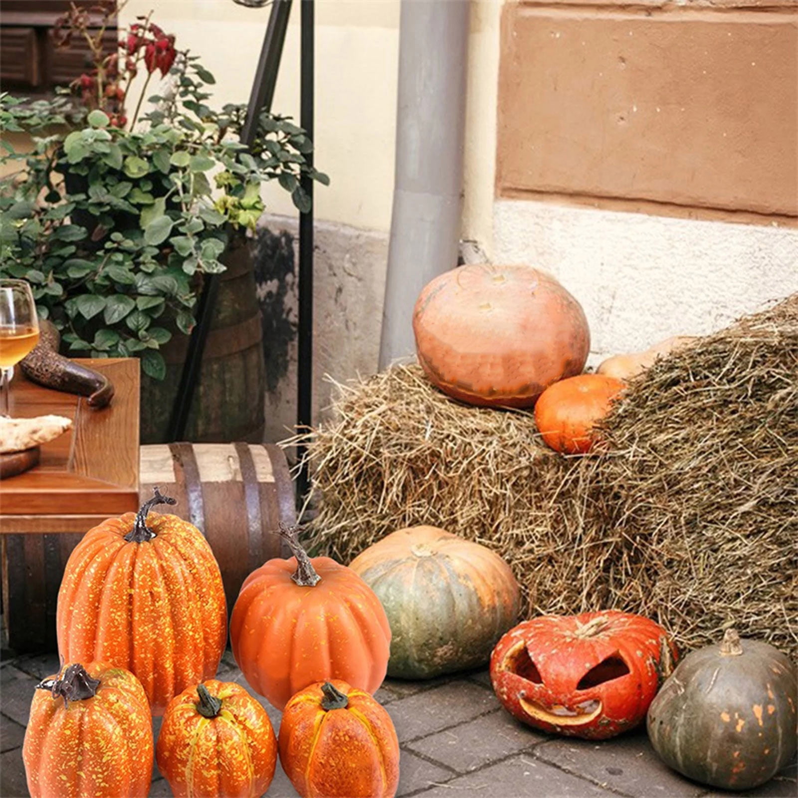 Best Sellers, Artificial Assorted Pumpkins Fake Artificial Maple Leaves ...