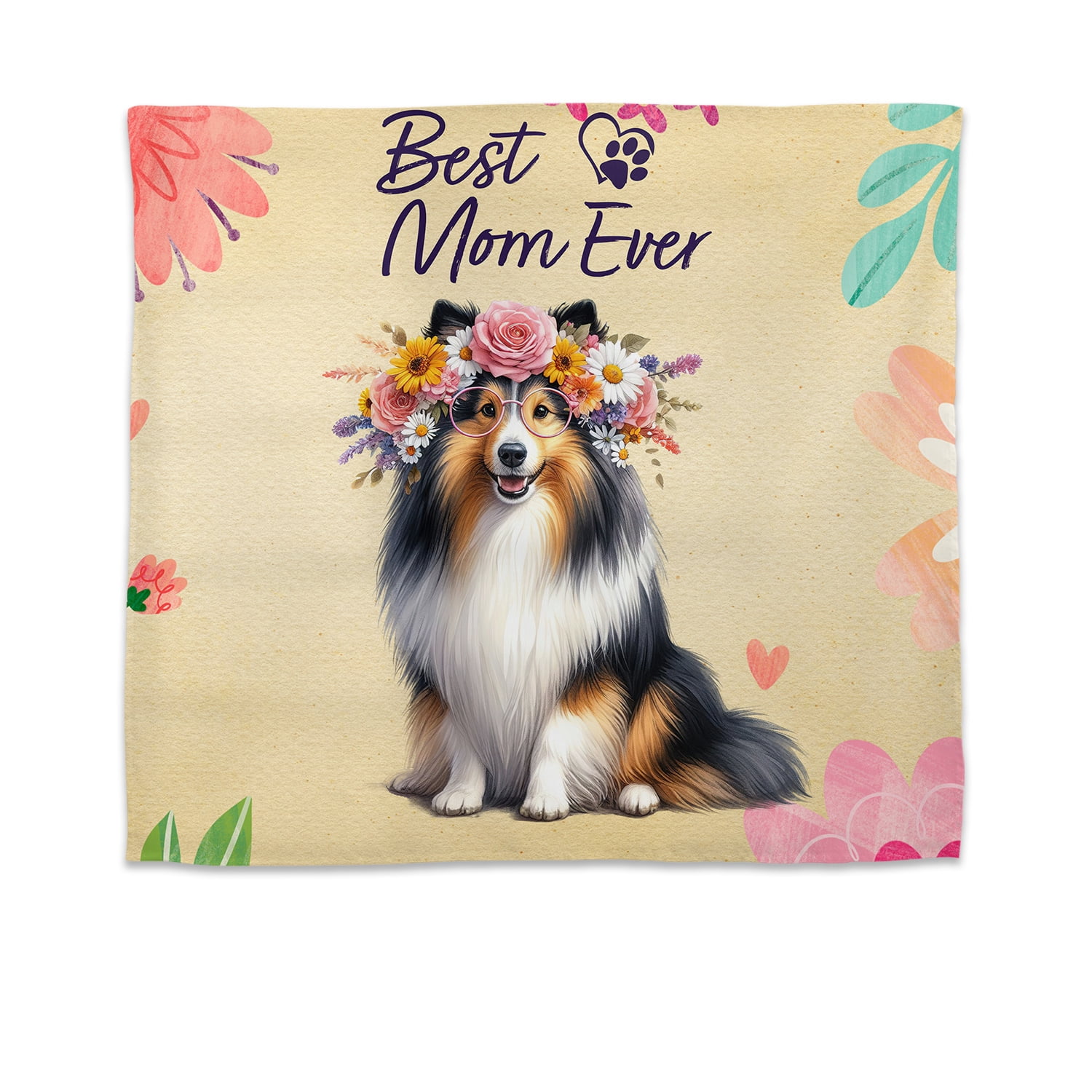 Best Shetland Sheepdog Mom Ever Happy Mother's Day Tapestry Sheltie Dog ...