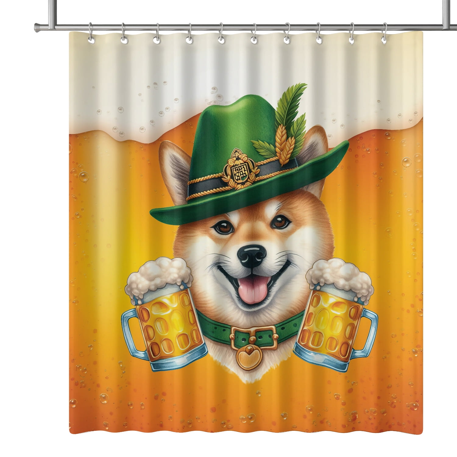 Best Shiba Inu Dad Proud Beer Lover Happy Oktoberfest Shower Curtain ...