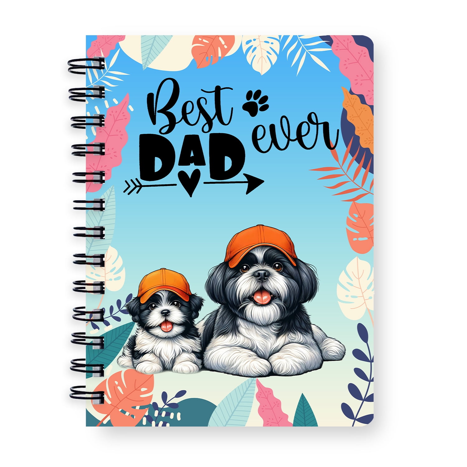 Best Shih Tzu Dad Ever Happy Father's Day Spiral Bound Journal Lion Dog ...