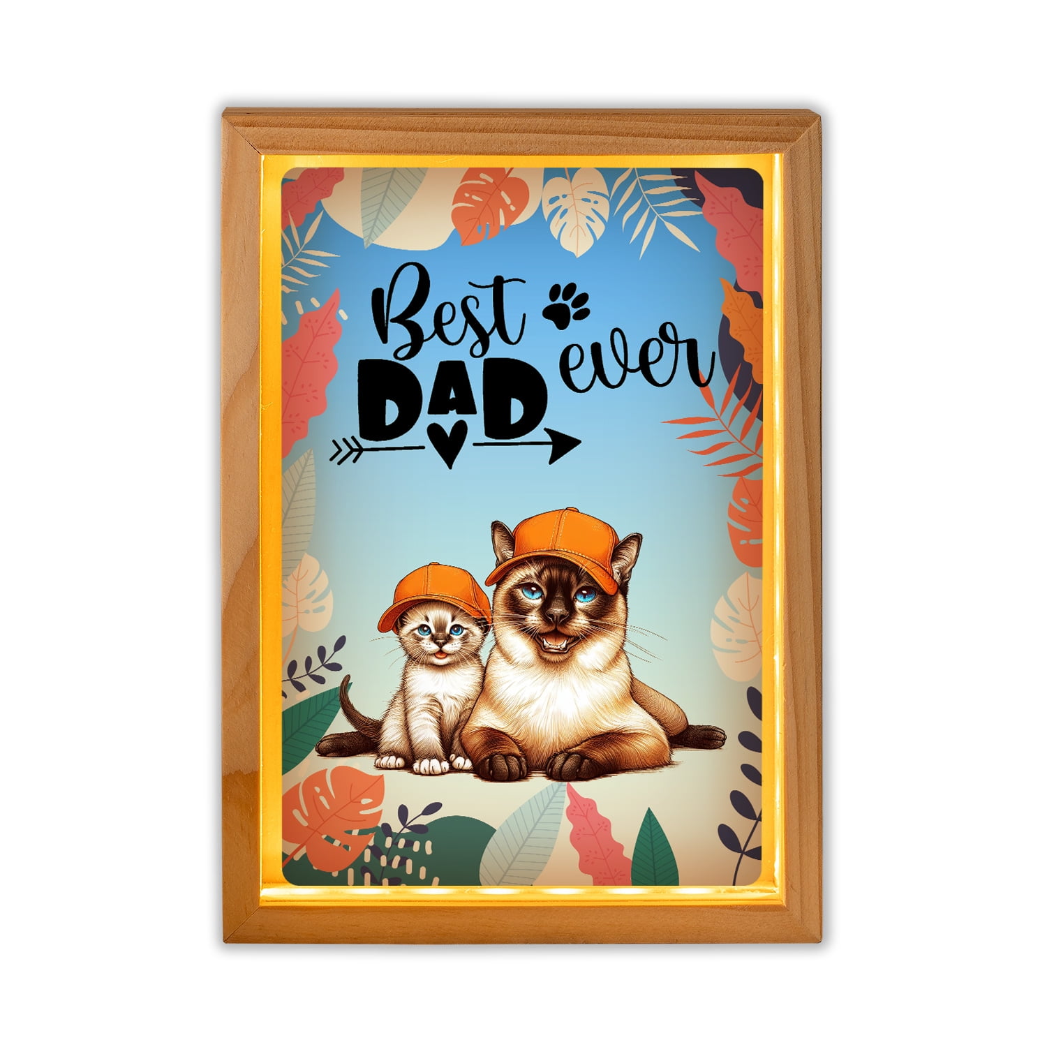 Best Siamese Dad Ever Happy Father's Day Acrylic Plaque with Wood Photo ...