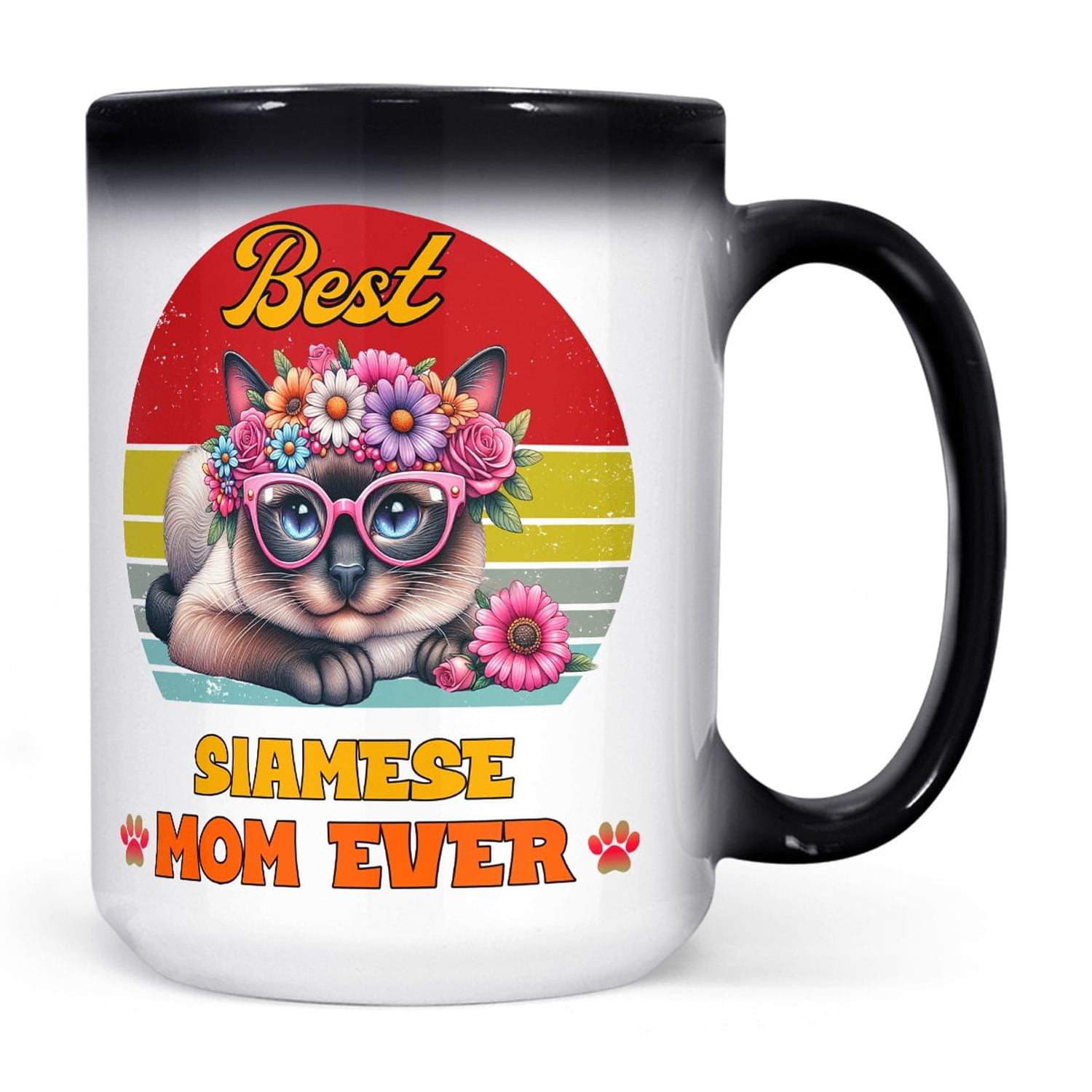 Best Siamese Mom Ever Happy Mother's Day Heat Color Changing Mug Cat ...