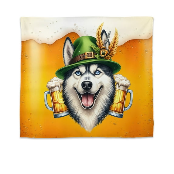 Best Siberian Husky Dad Proud Beer Lover Happy Oktoberfest Tapestry Husky Dog Lover Gifts Wall ...
