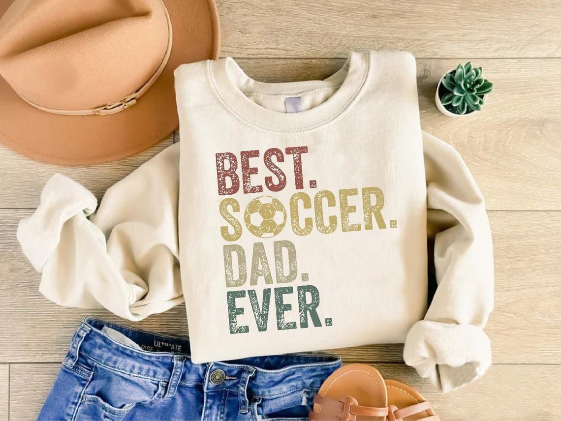 Best Soccer Dad Sweatshirt, Gameday Sweater, Soccer Crewneck, Soccer ...