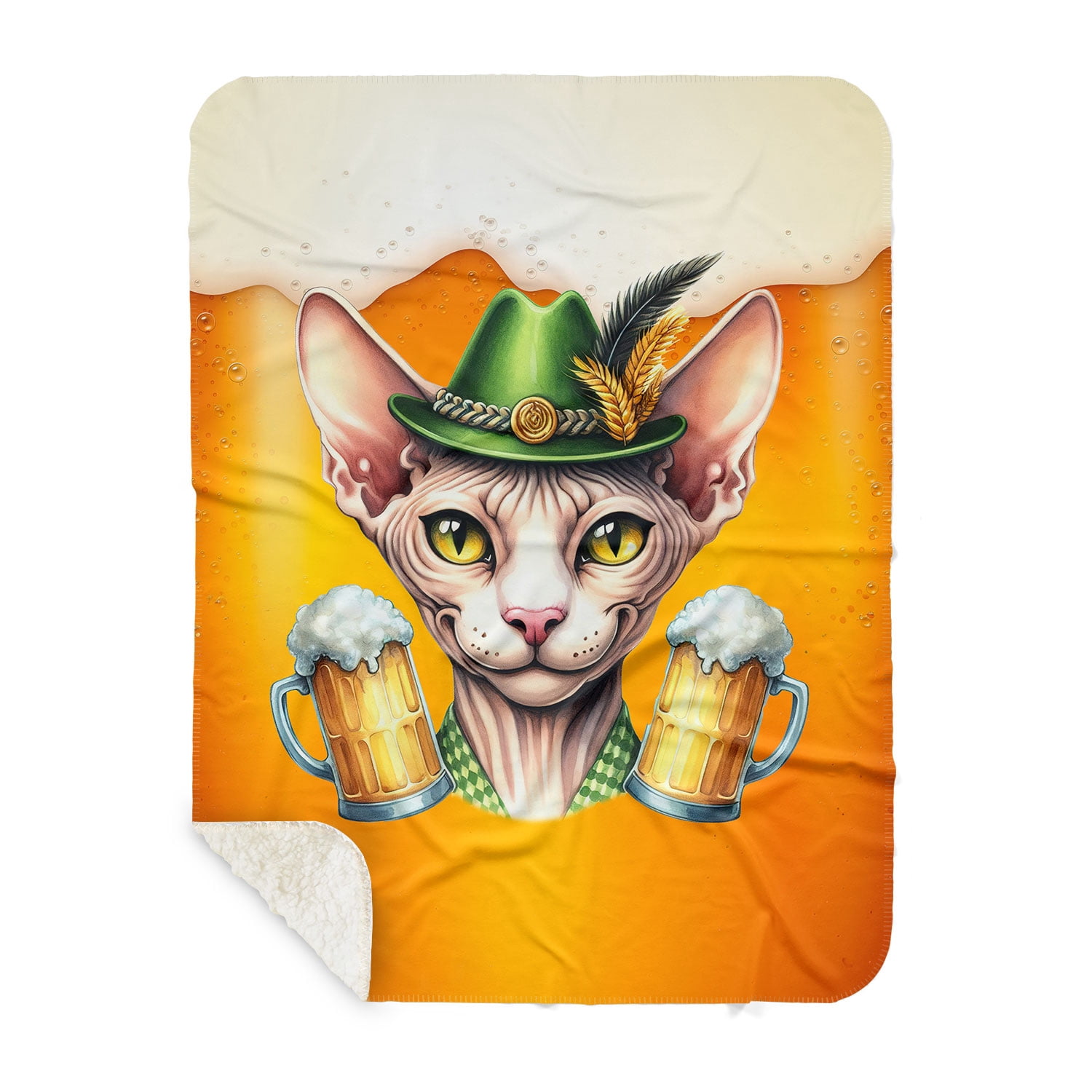 Best Sphynx Dad Proud Beer Lover Happy Oktoberfest Cozy Sherpa Blanket ...