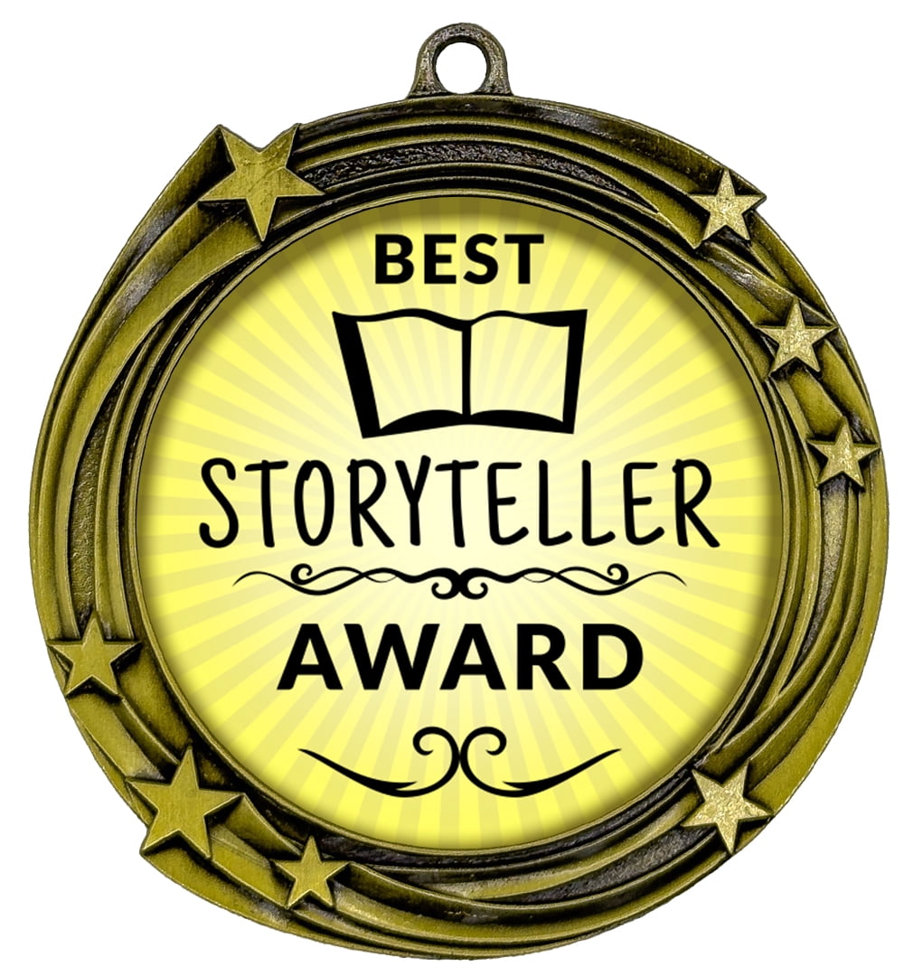 Best Storyteller Award Stars Design Medal | Celebration and ...