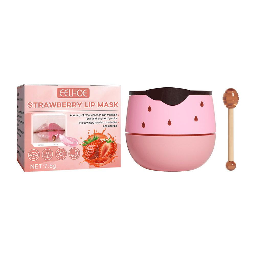 Best-Strawberry Lip Mask Lip Brush Stick (A)$ Lip Mask Exfoliates dead ...