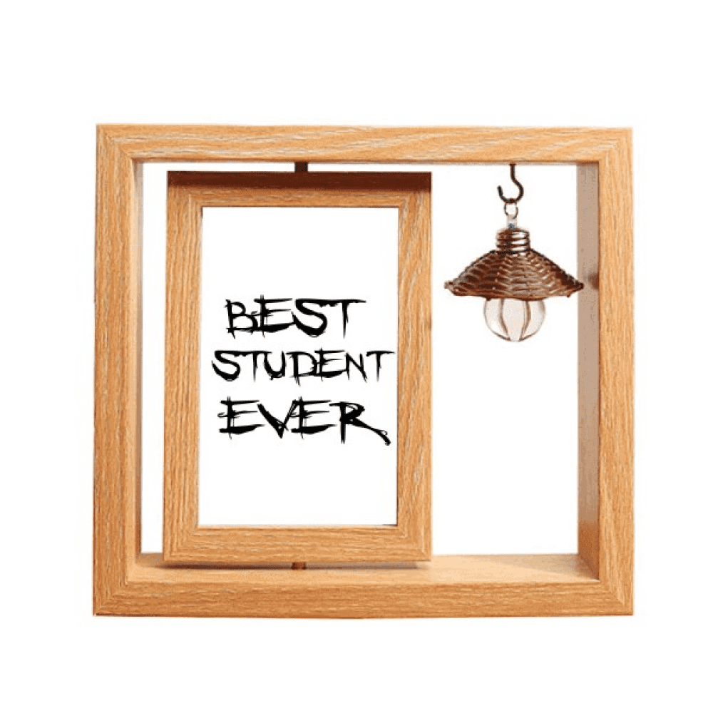 Best Student Ever Teacher Quote Wooden Rotating Picture Photo Frame 4x6 ...