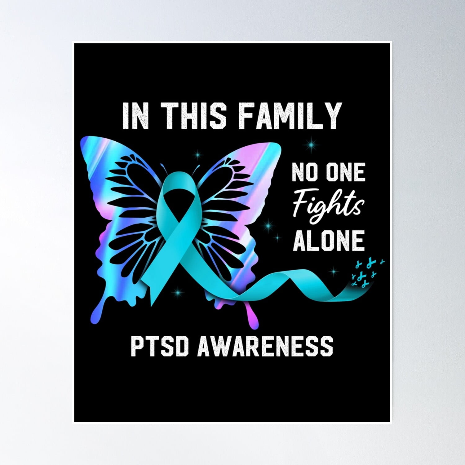 Best Support Ptsd Awareness Survivor Birthday Butterfly Ribbon ...