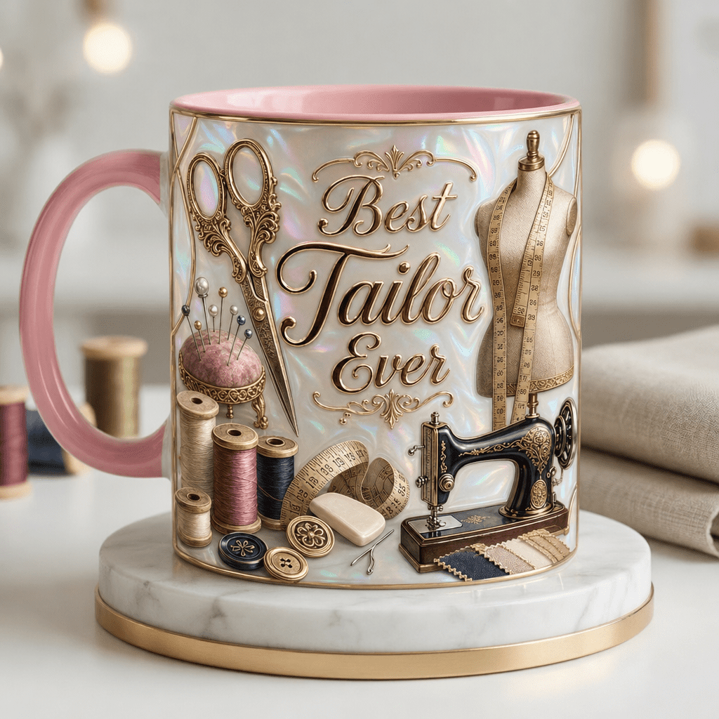 Best Tailor Ever Mug - Sewing Gift Coffee Cup for Tailor, Seamstress ...