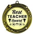 Best Teacher Award Stars Design Medal Celebration and Appreciation ...