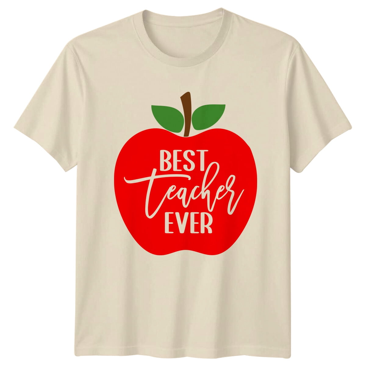 Best Teacher Ever Apple Graphic Design T-Shirt, Teachers - Walmart.com