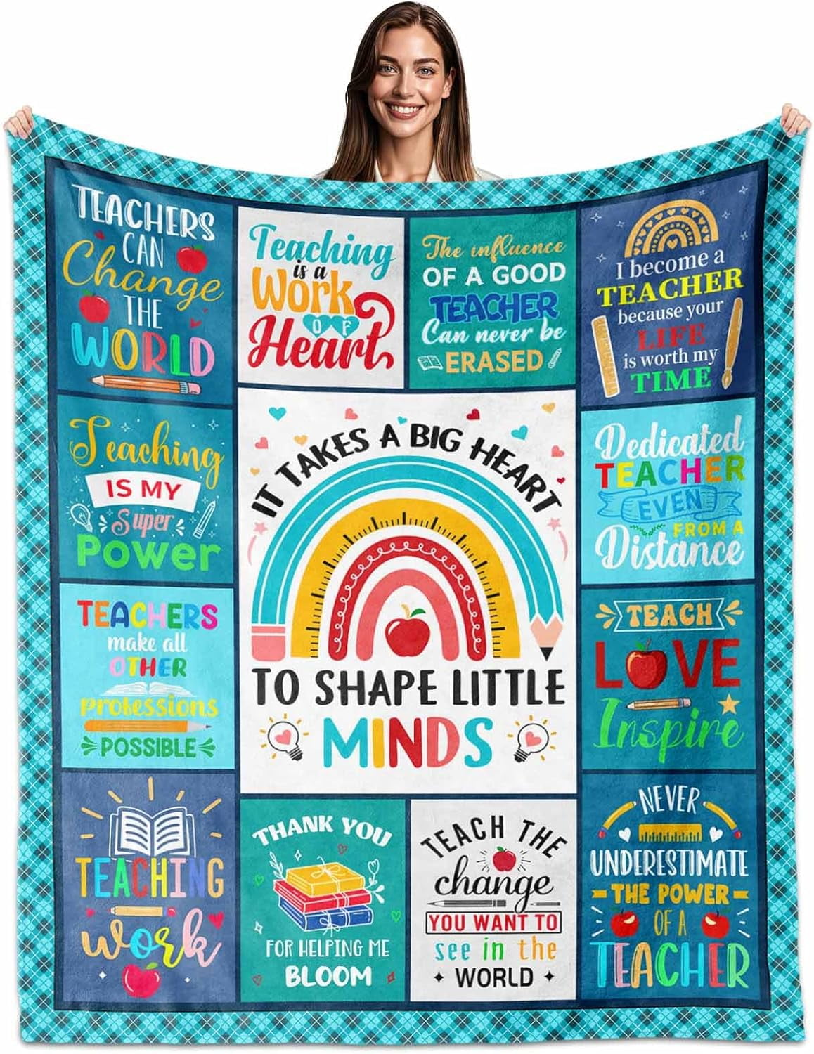 Best Teacher Ever Gifts for Women Men, Teachers Appreciation Gifts Blanket 60"X50", Teachers ...