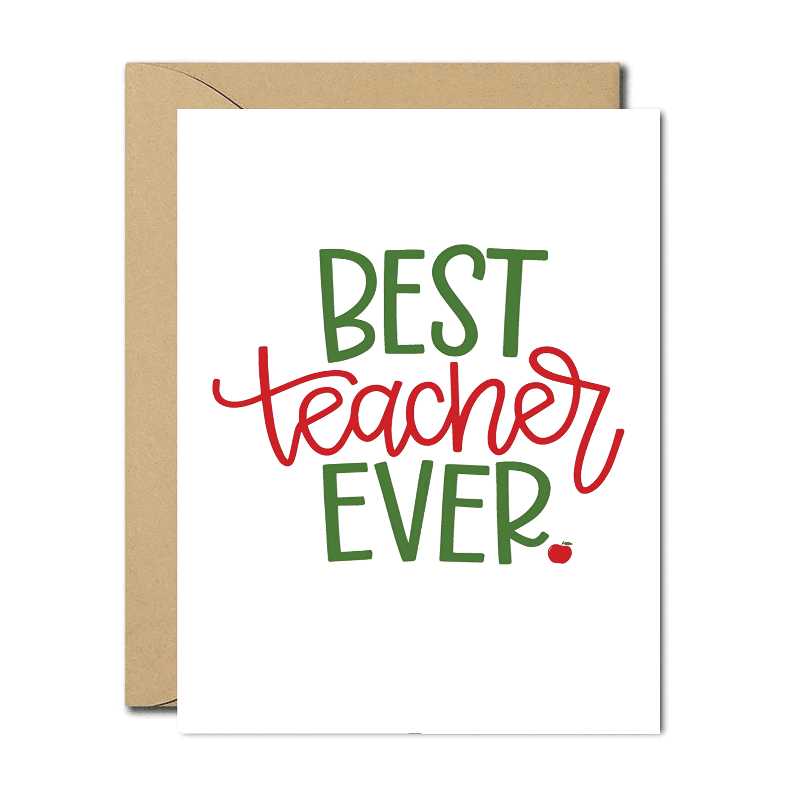 Best Teacher Ever Greeting Card – Appreciation Card with Inspirational ...
