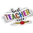 Best Teacher Ever Waterproof Sticker - Walmart.com
