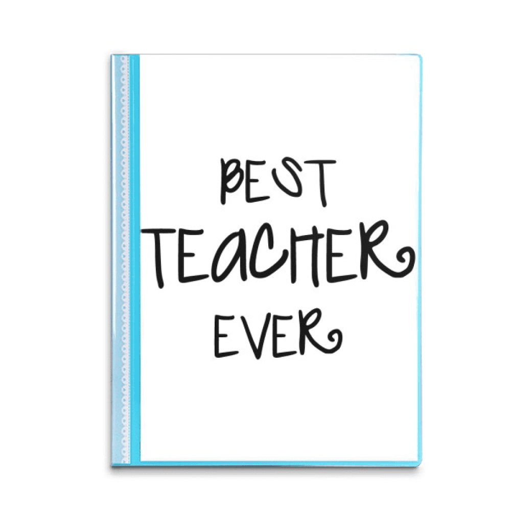 Best Teacher Ever Words Quotes Book Sheet Protectors Portfolio Binder ...