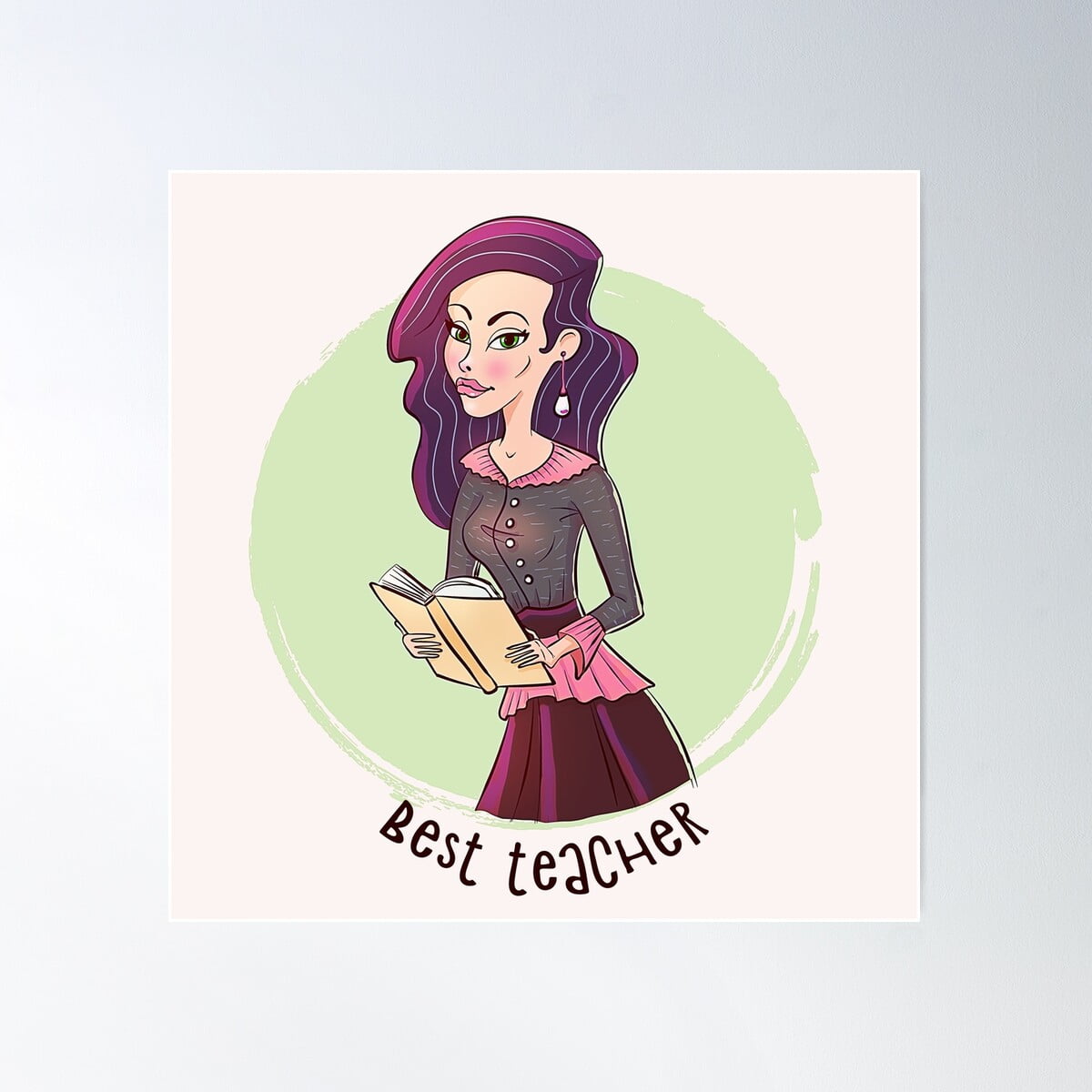 Best Teacher Poster Wall Art, Modern Wall Decor For Living Room Bedroom ...