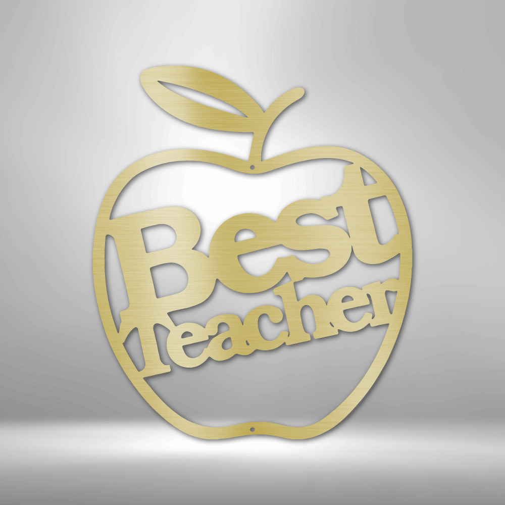 Best Teacher Steel Sign Laser Cut Powder Coated Home & Office Metal ...