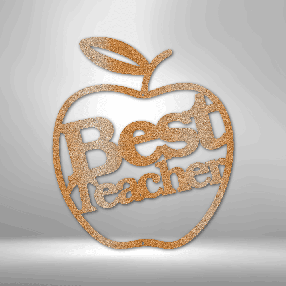 Best Teacher Steel Sign Laser Cut Powder Coated Home & Office Metal ...