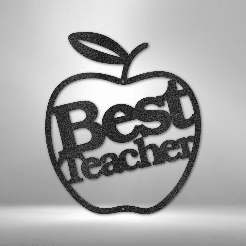 Best Teacher Steel Sign Laser Cut Powder Coated Home & Office Metal ...