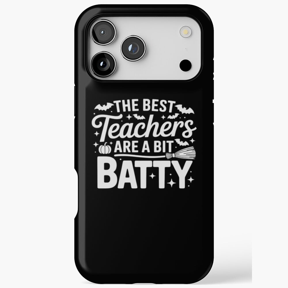 Best Teachers Are A Bit Batty Funny Halloween Creepy Teacher Bats Quote ...