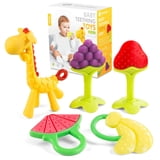 Sperric, Teething Toys for Babies, 5 Pack BPA Free, Fruit Designs ...