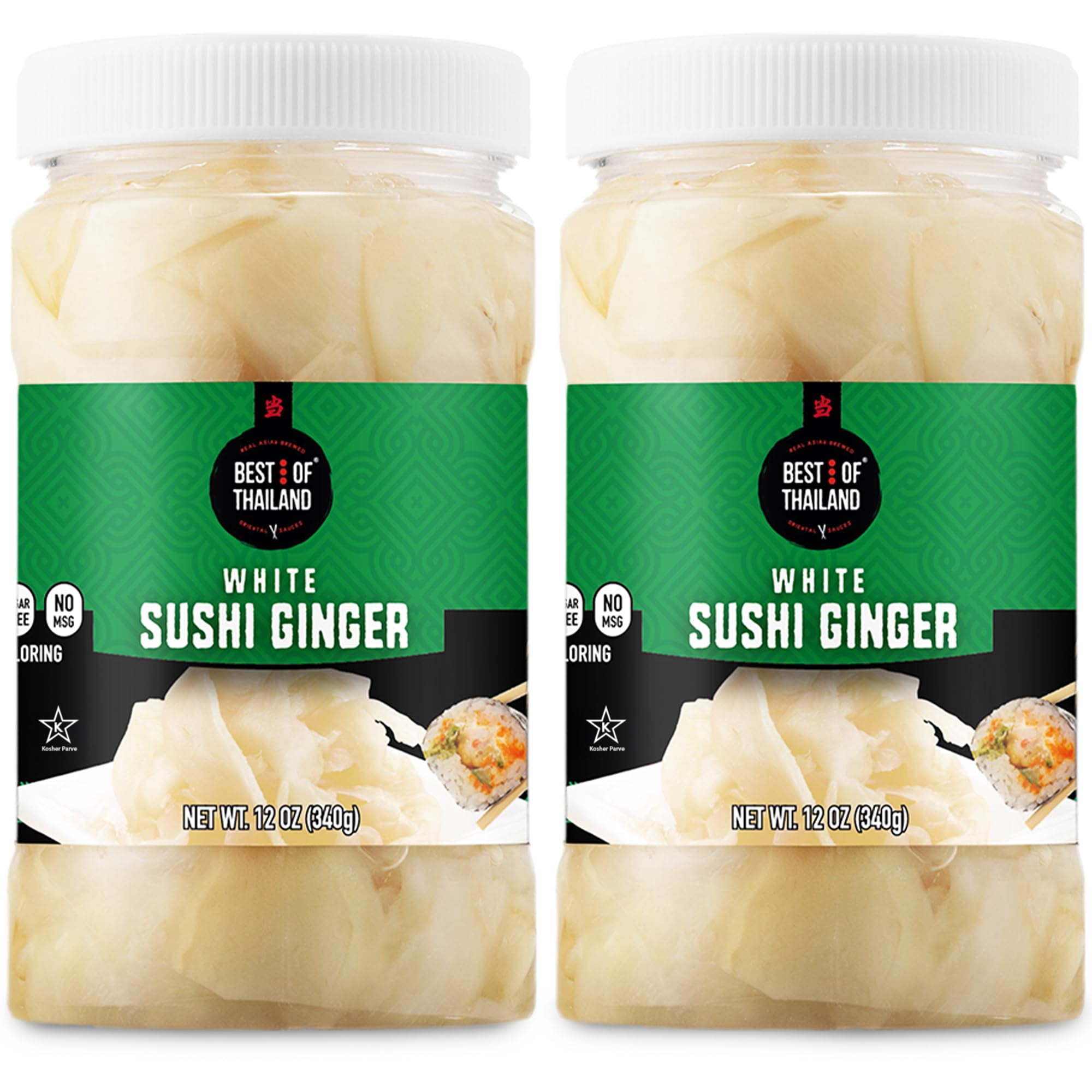 Best of Thailand Japanese MFF30 White Pickled Sushi No MSG | 2 Jars of ...