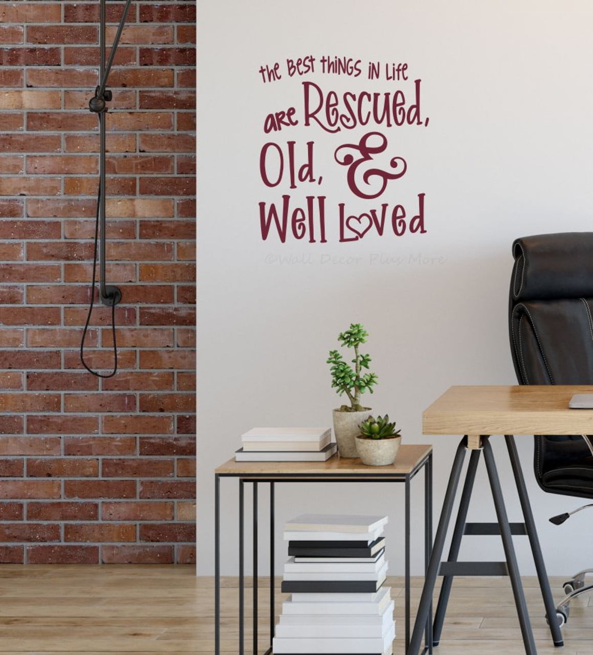 Best Things in Life Rescued Old Well-Loved Vinyl Wall Decal Removable ...