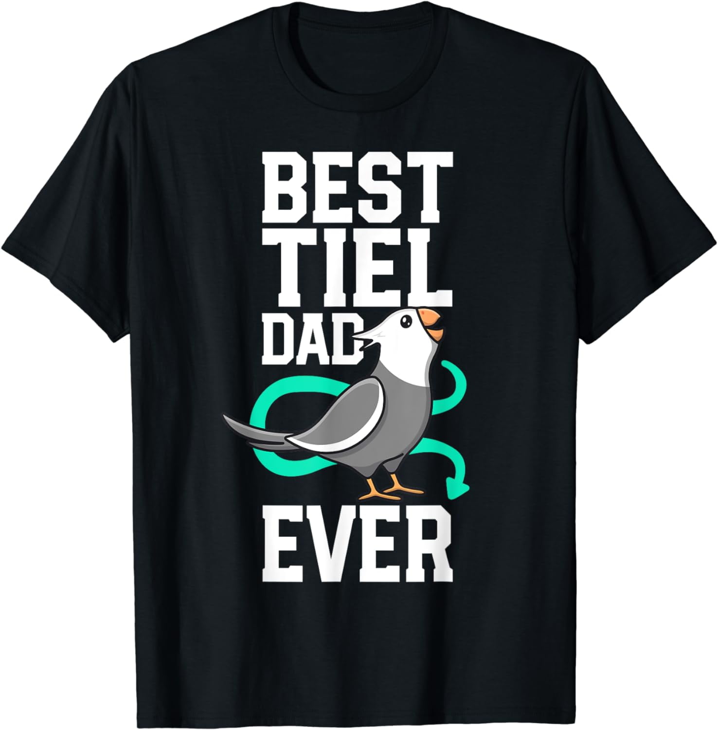 Best Tiel Dad Ever Parrot White Face Cockatiel Lover Birb T-Shirt ...