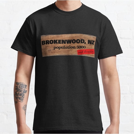 Best To Buy Dark Retro Brokenwood Population Dropping Classic T-Shirt ...
