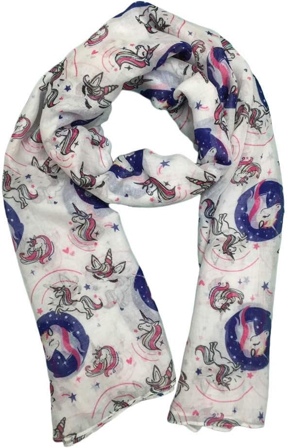 Best Trendy Choices Unicorn Scarf - Long Lightweight Wrap, Rainbow ...