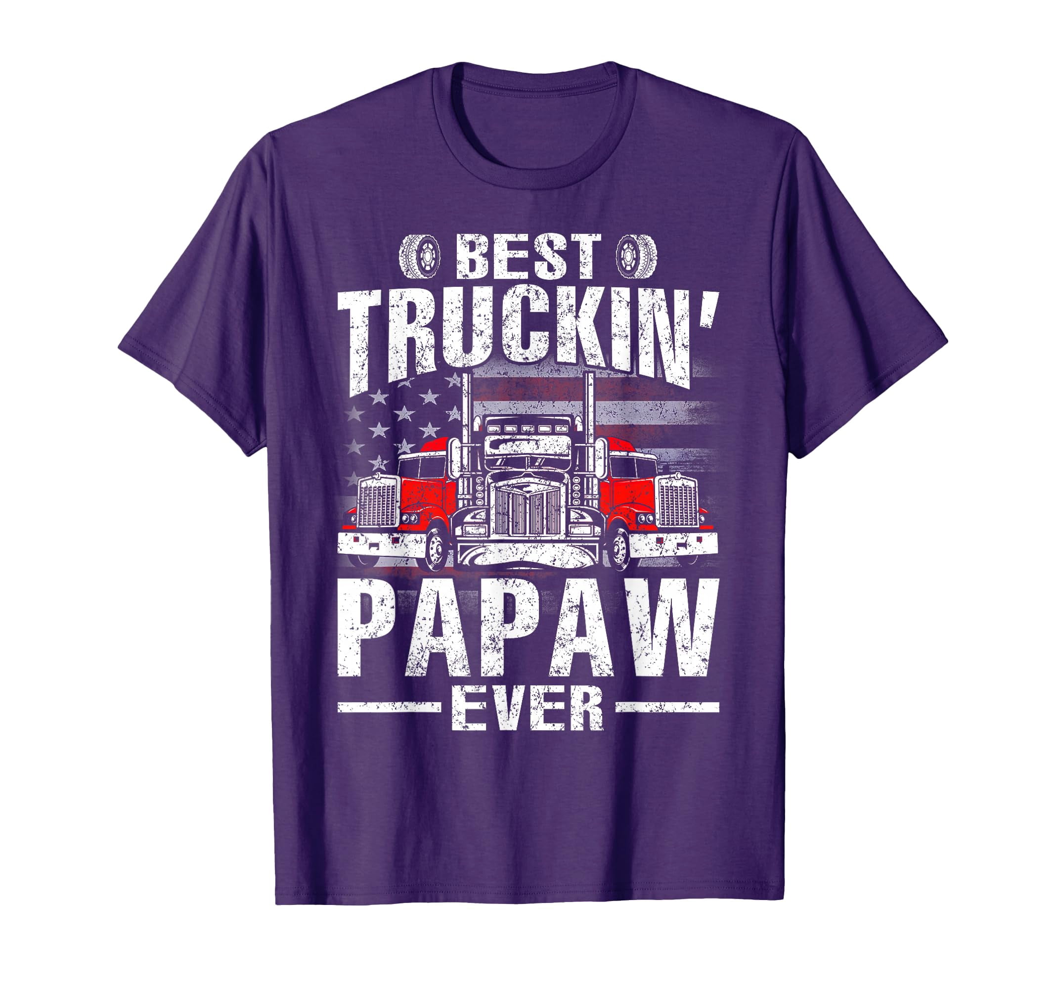 Best Truckin' Papaw Ever Flag - Red Truck with USA Flag Graphic ...