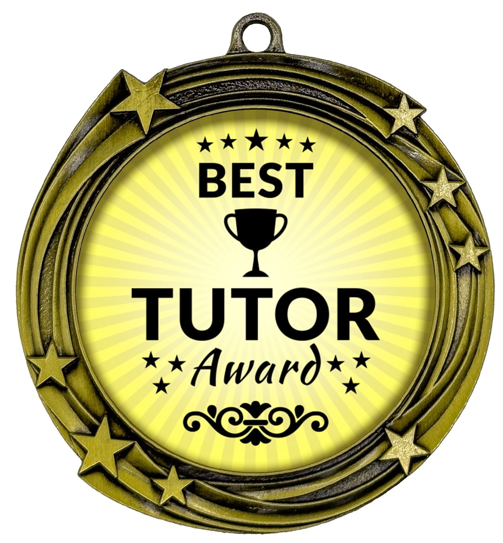 Best Tutor Award Stars Design Medal | Celebration and Appreciation ...