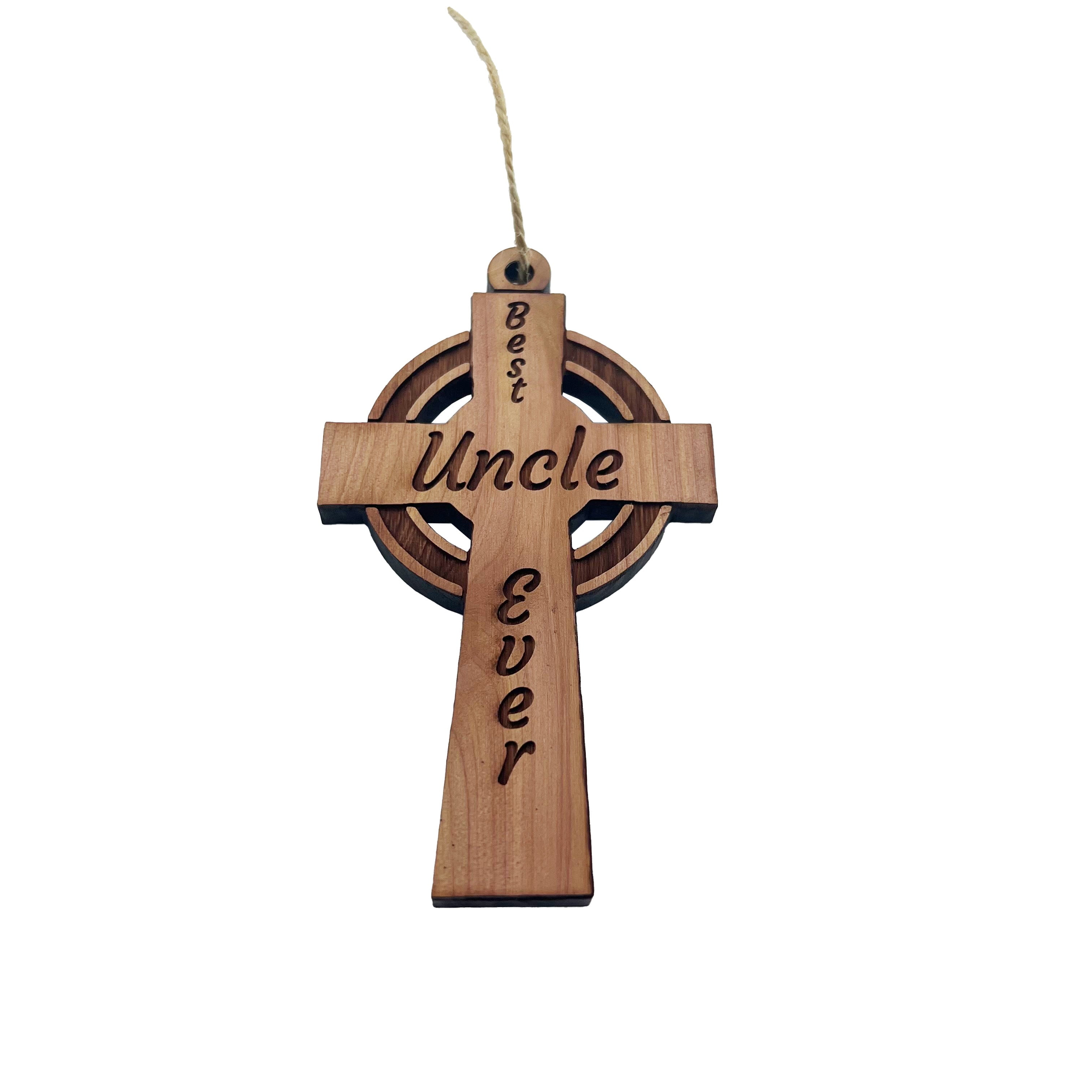 Best Uncle Ever Celtic Cross - Cedar Ornament - Walmart.com