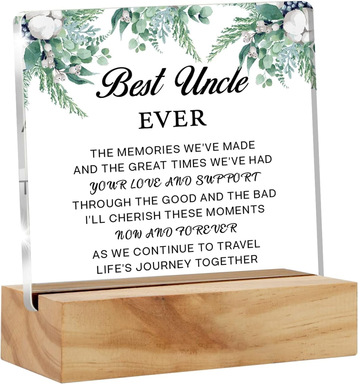 Best Uncle Ever Gift Uncle Sayings Desk Decor Uncle Acrylic Desk Plaque ...