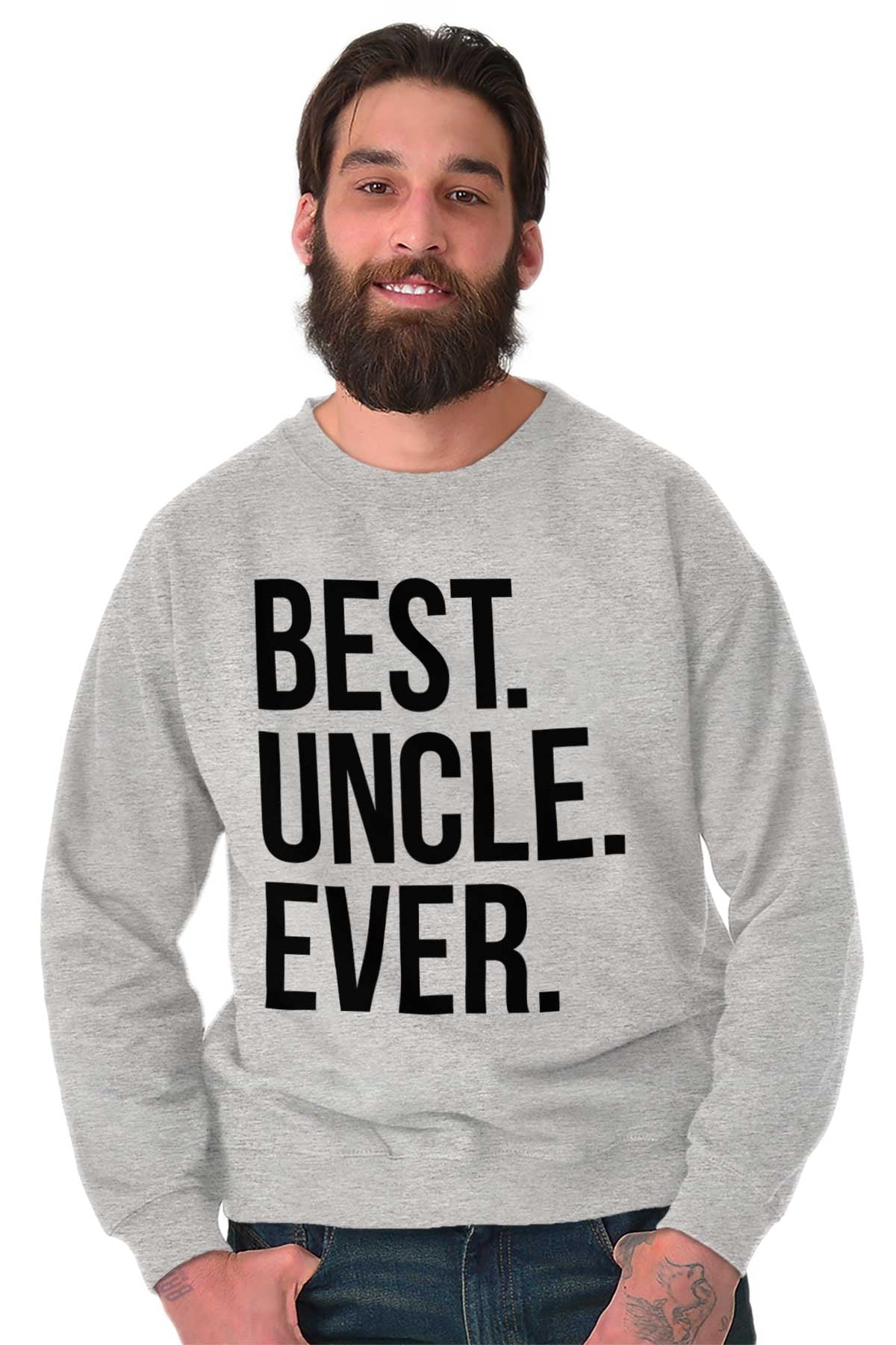 Best Uncle Ever Niece Nephew Men's Crewneck Sweatshirt Brisco Brands M ...