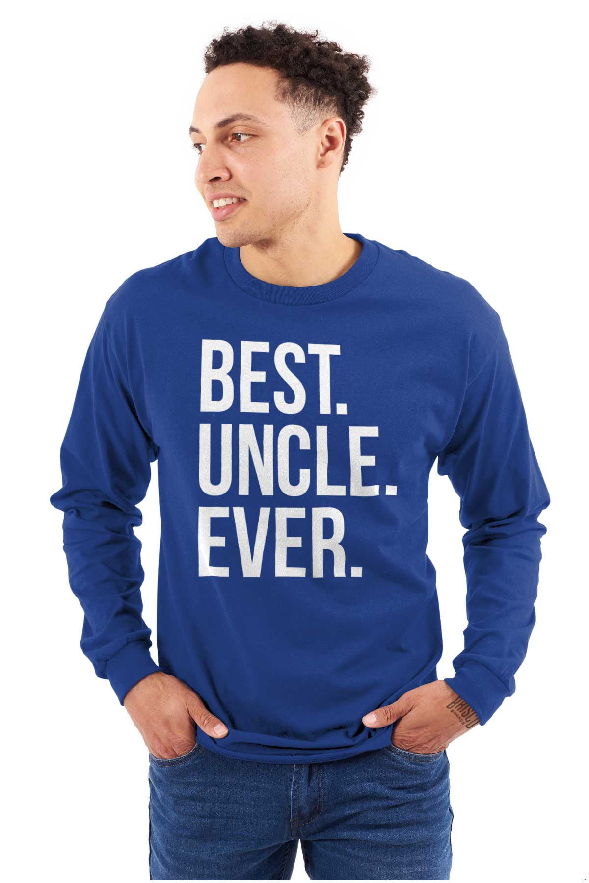 Best Uncle Ever Niece Nephew Men's Long Sleeve Tee T Shirt Brisco Brands M - Walmart.com
