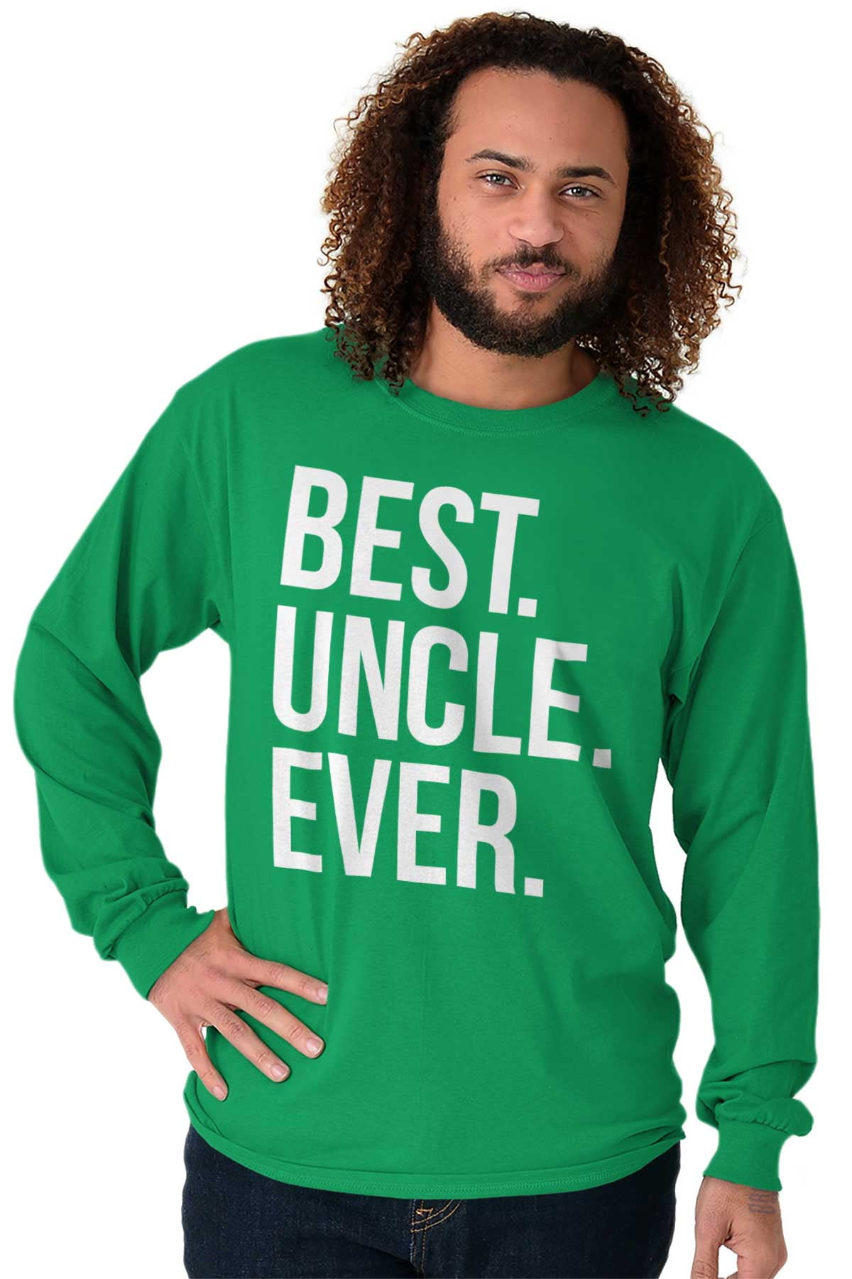 Best Uncle Ever Niece Nephew Men's Long Sleeve Tee T Shirt Brisco Brands S - Walmart.com