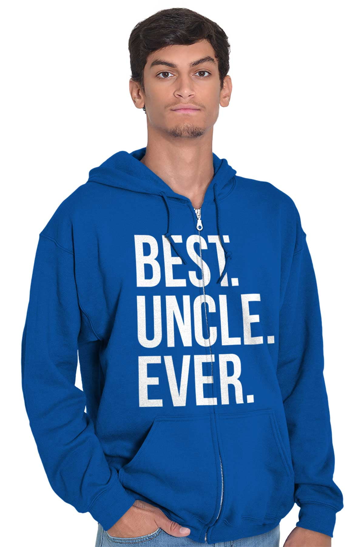 Best Uncle Ever Niece Nephew Zip Hoodie Sweatshirt Men Brisco Brands L - Walmart.com