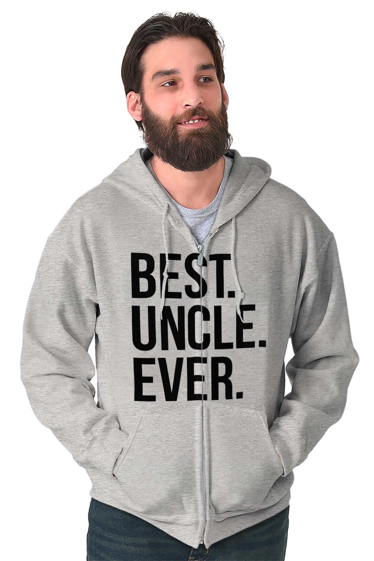 Best Uncle Ever Niece Nephew Zip Hoodie Sweatshirt Men Brisco Brands X ...