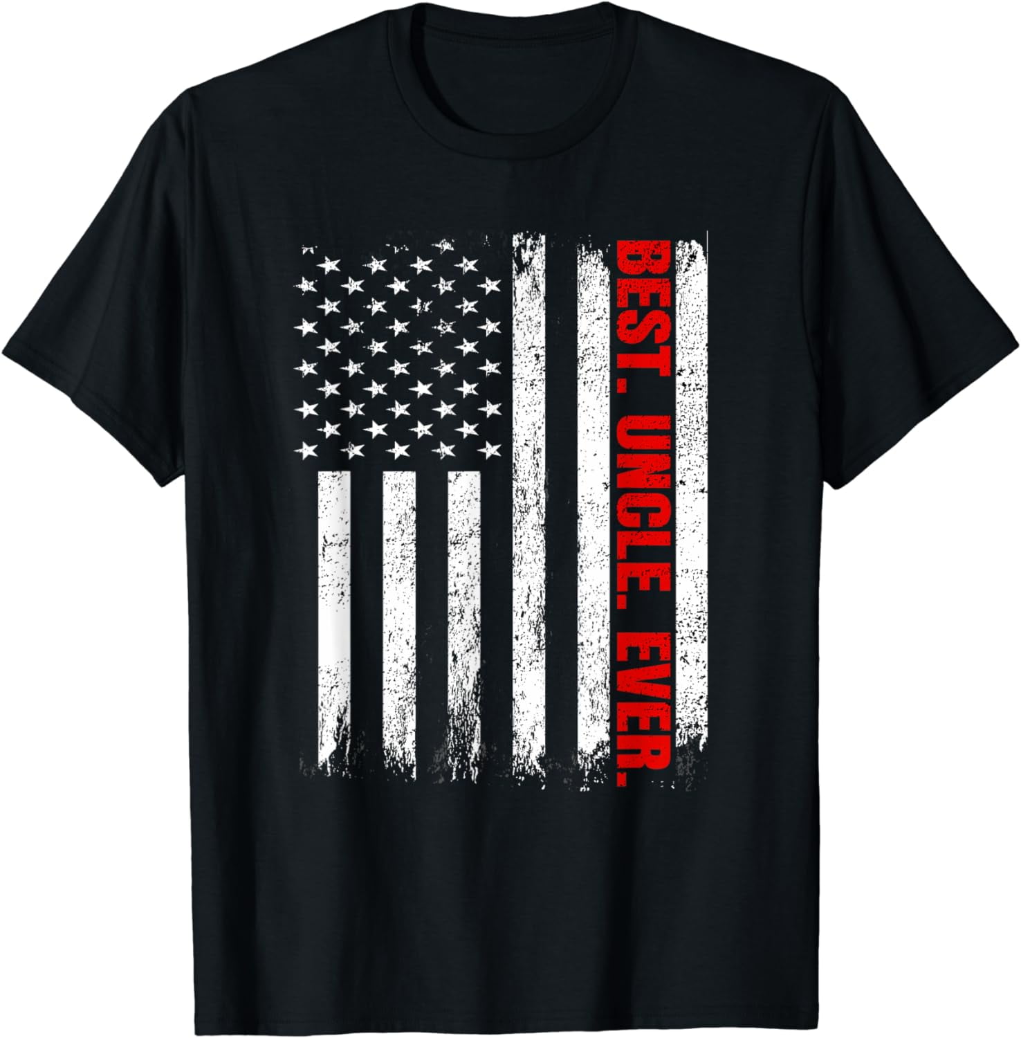 Best Uncle Ever USA Flag Fathers Day Firefighter Red Line T-Shirt ...
