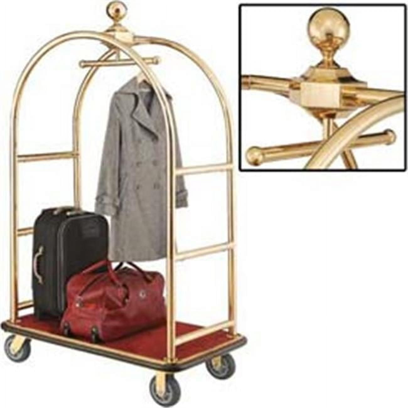 Best Value Gold Stainless Steel Bellman Cart with Curved Uprights 6 in ...
