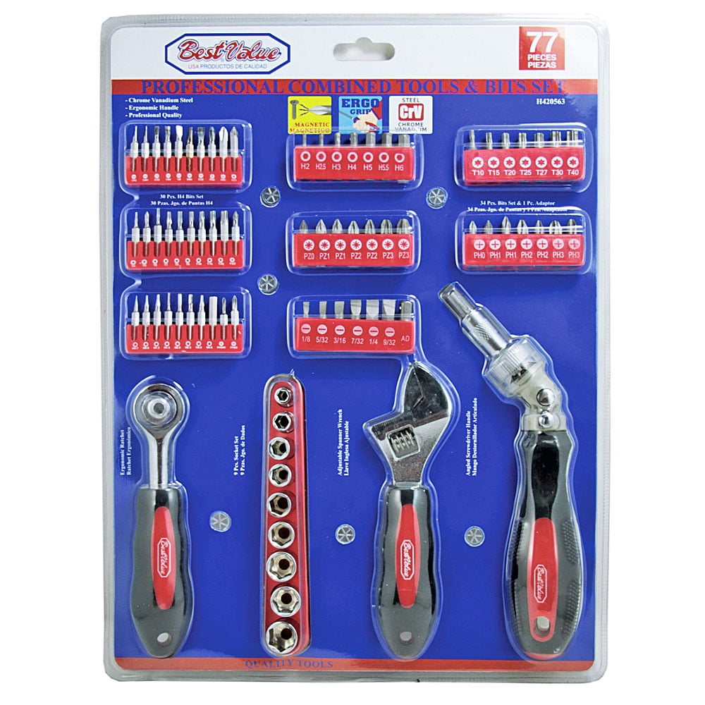 Best Value H420563 Screwdriver Bit and Socket Hand Tool 77-Piece Set ...