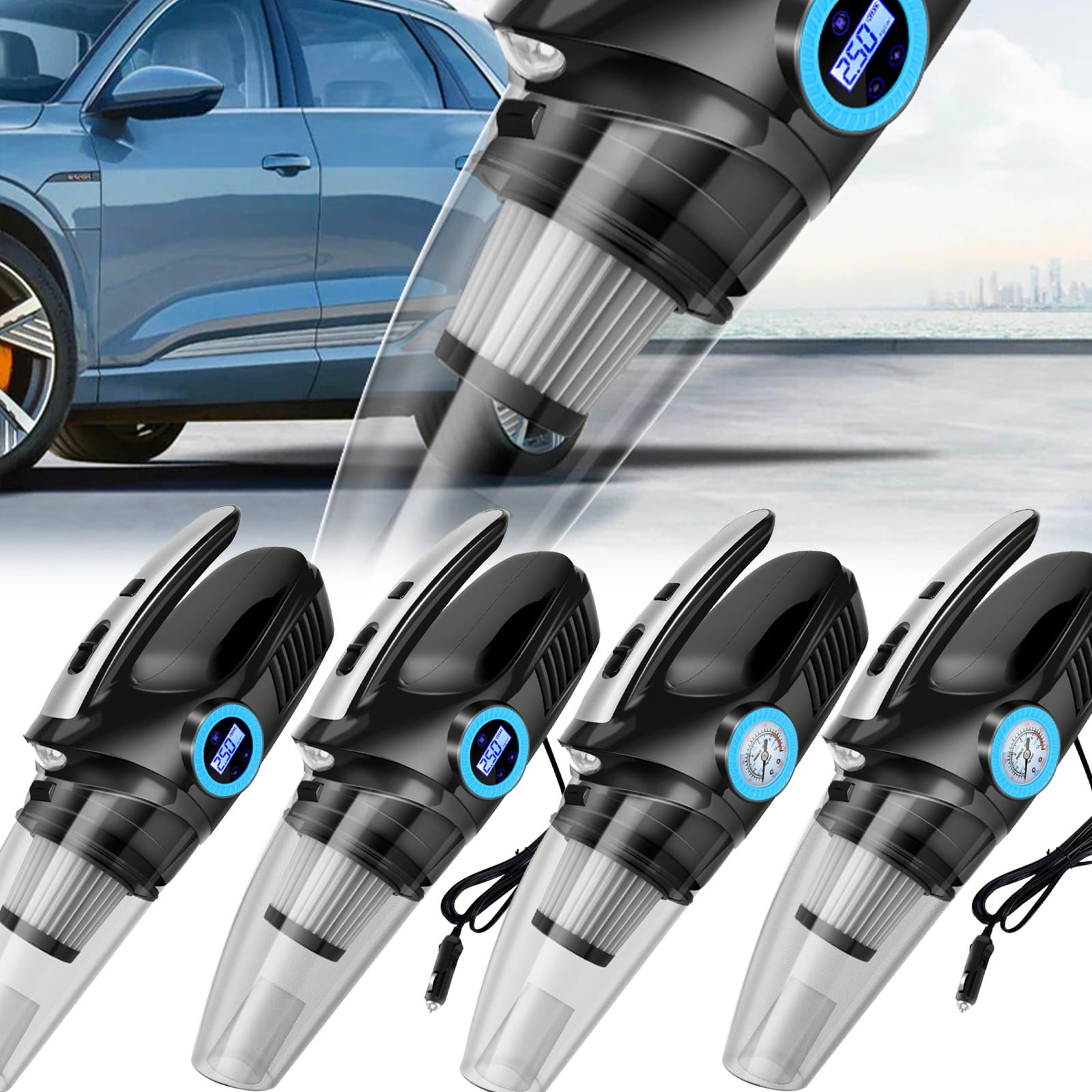 Best Value Offer, 4-in-1 Portable Vacuum Cleaner, 12V Car Tire Inflator ...