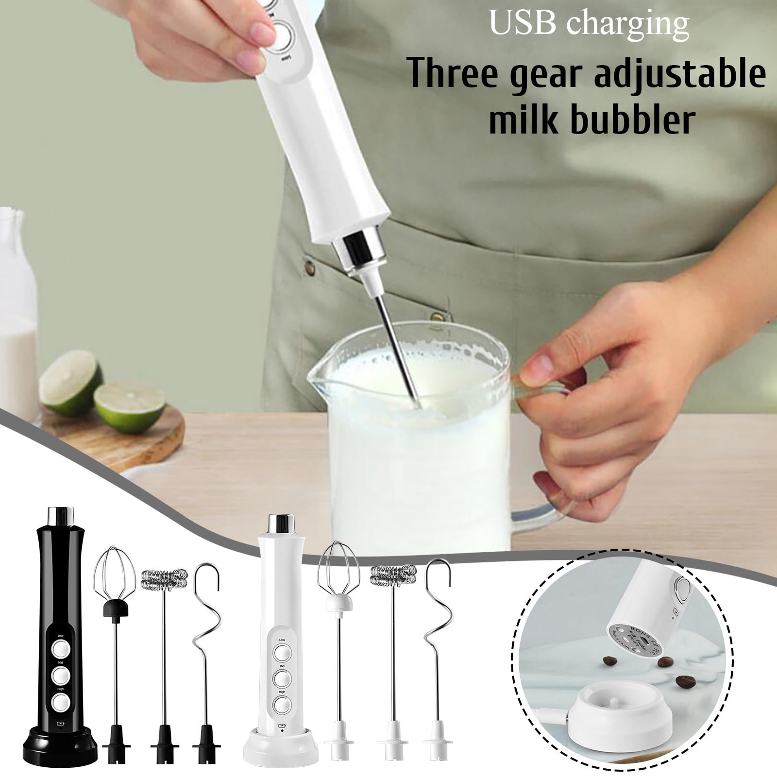 Best Value Offer, USB Charging Bubbler, 3-Speed Immersion, Stainless ...