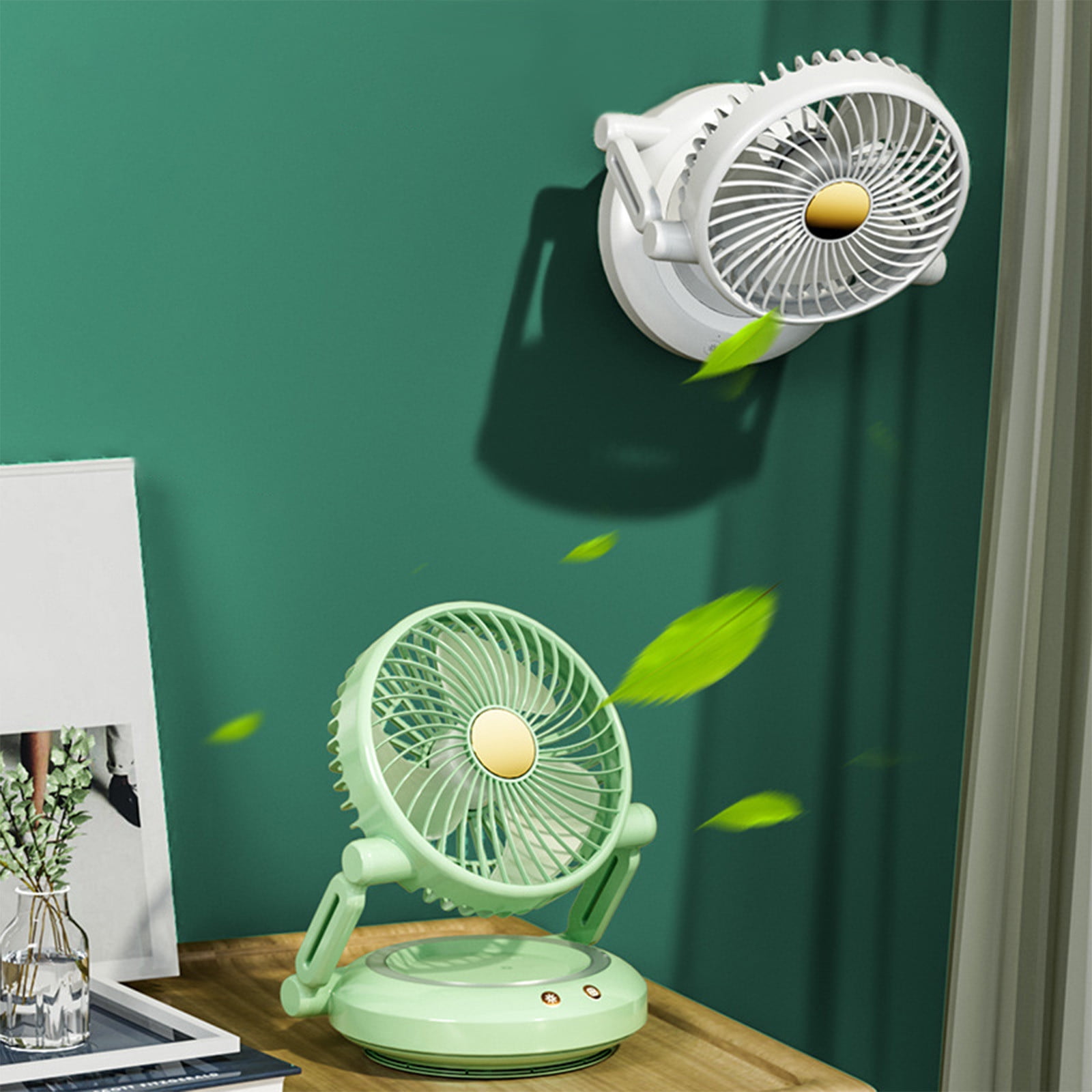Best Value Offer, USB Desk Fan, 3-Speed Personal Fan, LED Night Light ...