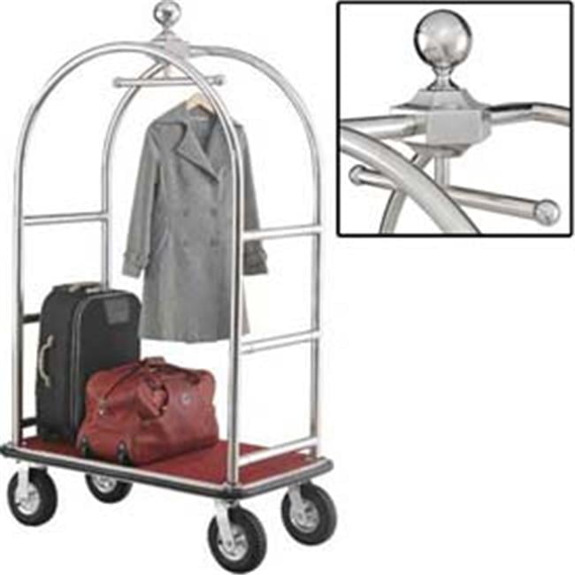 Best Value Silver Stainless Steel Bellman Cart Curved Uprights 8 in ...