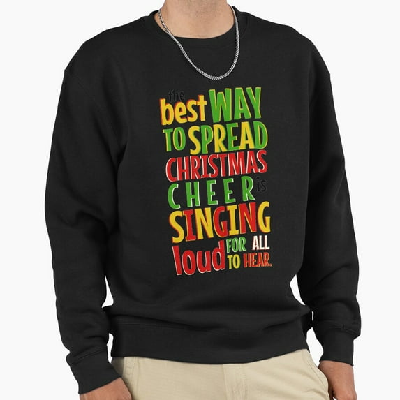 Best Way Spread Christmas Cheer Unisex Sweatshirt Funny Retro Vintage ...