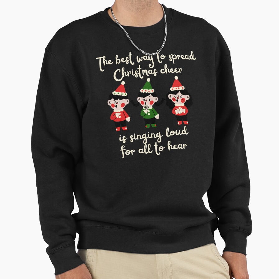 Best Way Spread Christmas Cheer Unisex Sweatshirt Funny Retro Vintage ...