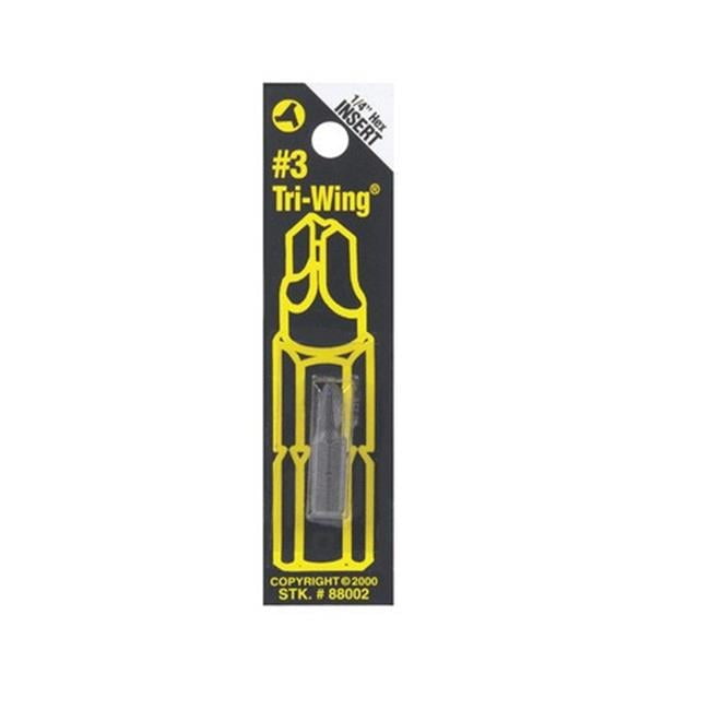 Best Way Tools #3 Tri Wing Security 1 In. 1/4 In. Hex Screwdriver Bit ...